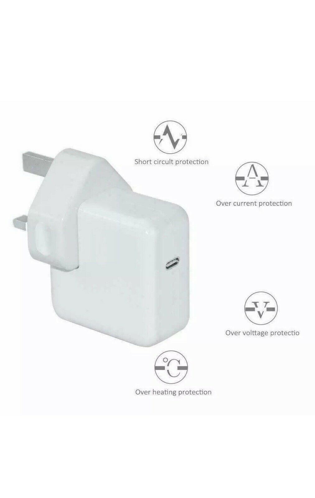 61W MACBOOK PRO REPLACEMENT POWER ADAPTOR USB-C CHARGER A1718 A1706 ...